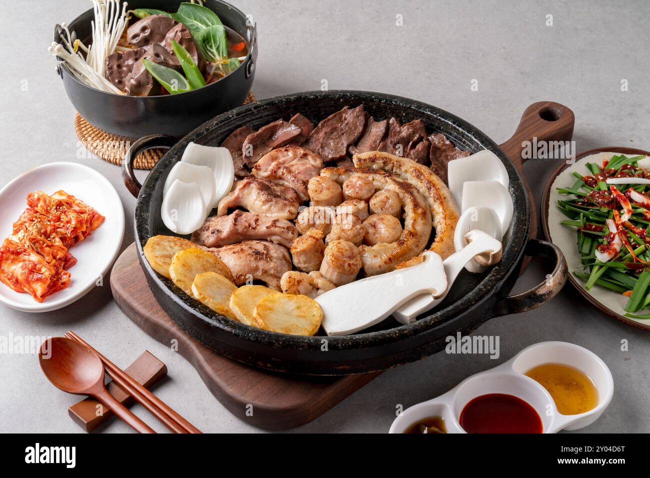 Assorted beef giblets grilled beef intestines Stock Photo - Alamy