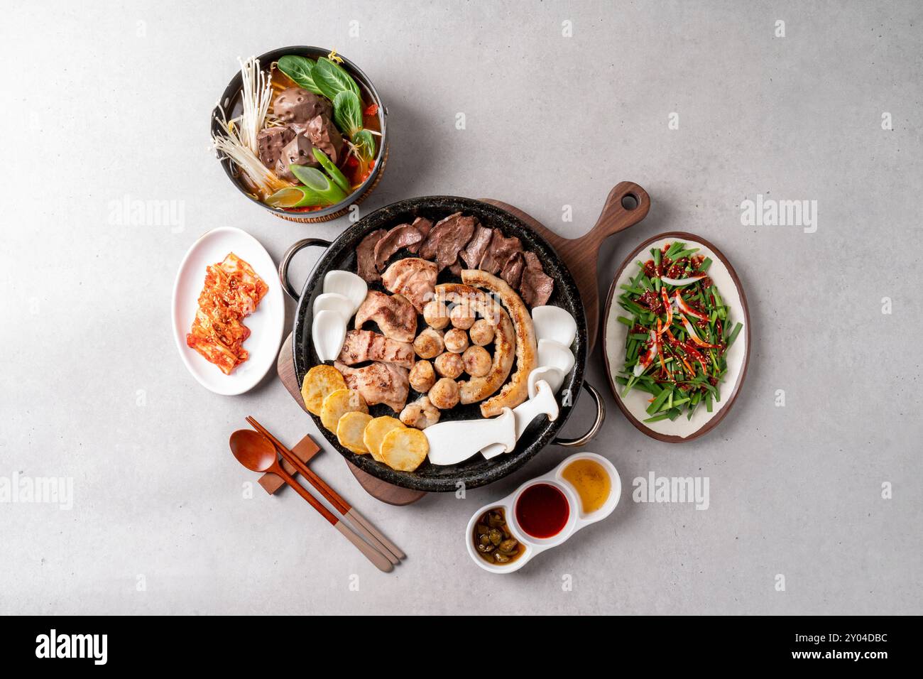 Assorted beef giblets grilled beef intestines Stock Photo - Alamy