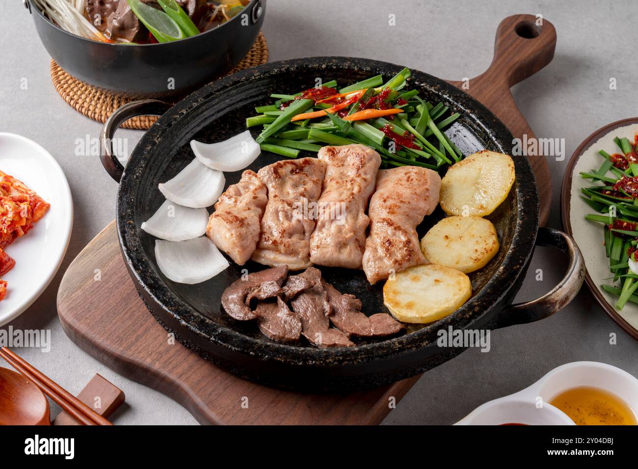 Korean food Korean beef grilled beef intestine Stock Photo - Alamy