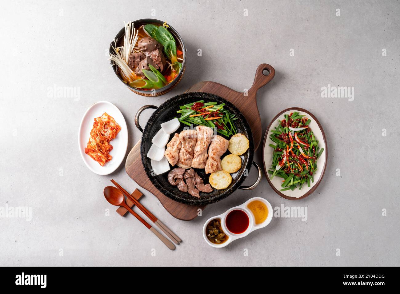 Korean food Korean beef grilled beef intestine Stock Photo - Alamy