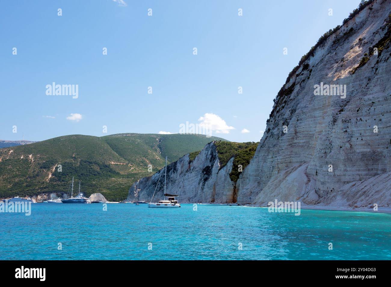 The amazing Fteri beach in Kefalonia island, Greece Stock Photo - Alamy