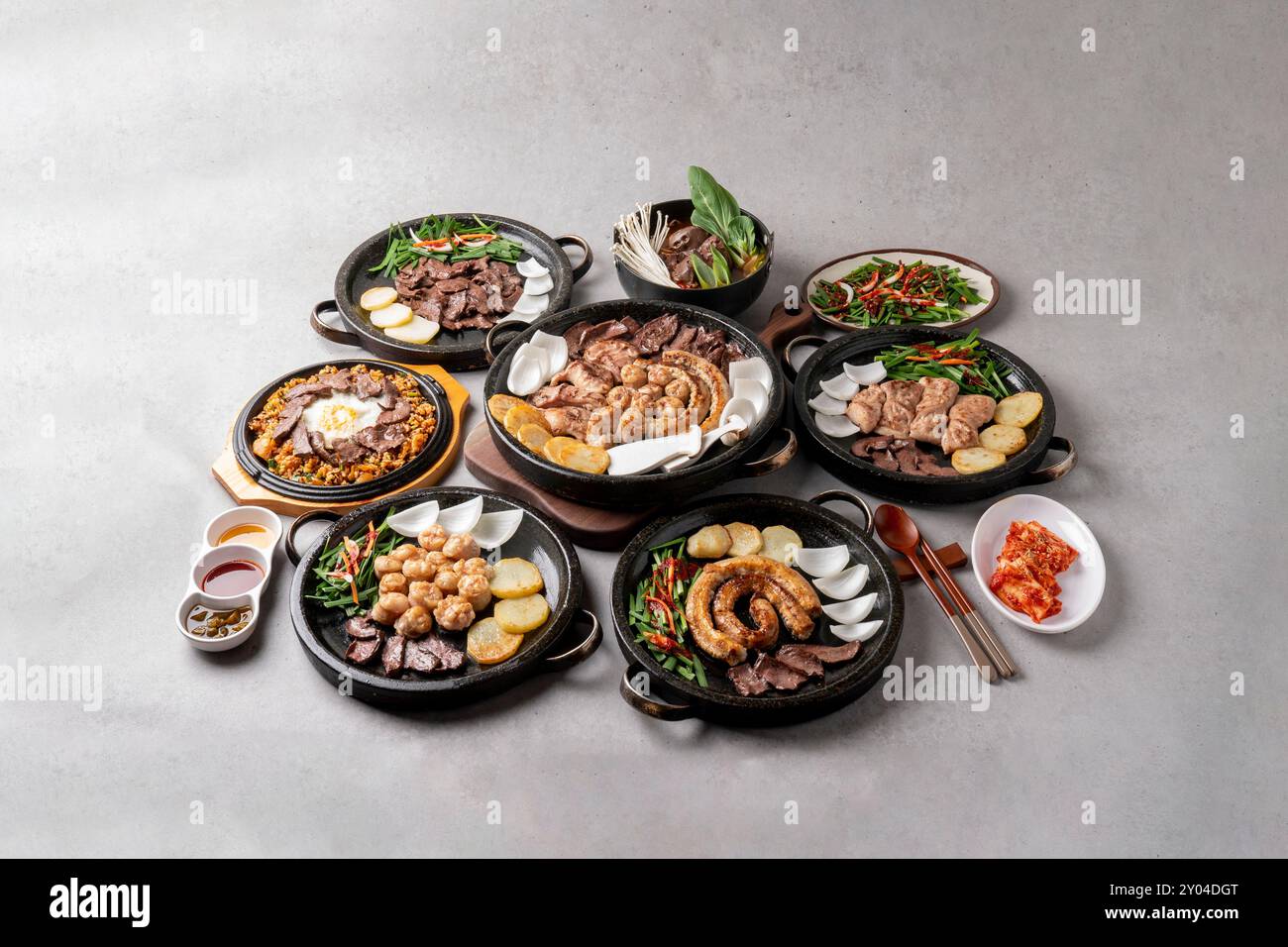 Assorted beef giblets grilled beef intestines Stock Photo - Alamy