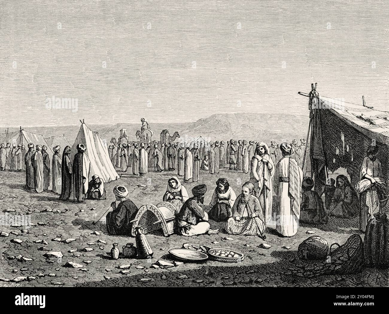 Ancient greek pilgrims dressed with long white tunics and turbans ...