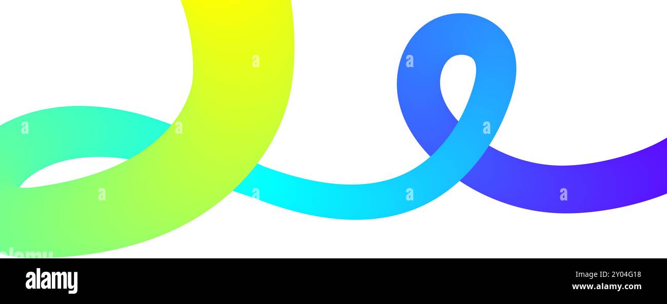 curved wavy line with colorful gradient. Vector illustration Stock ...