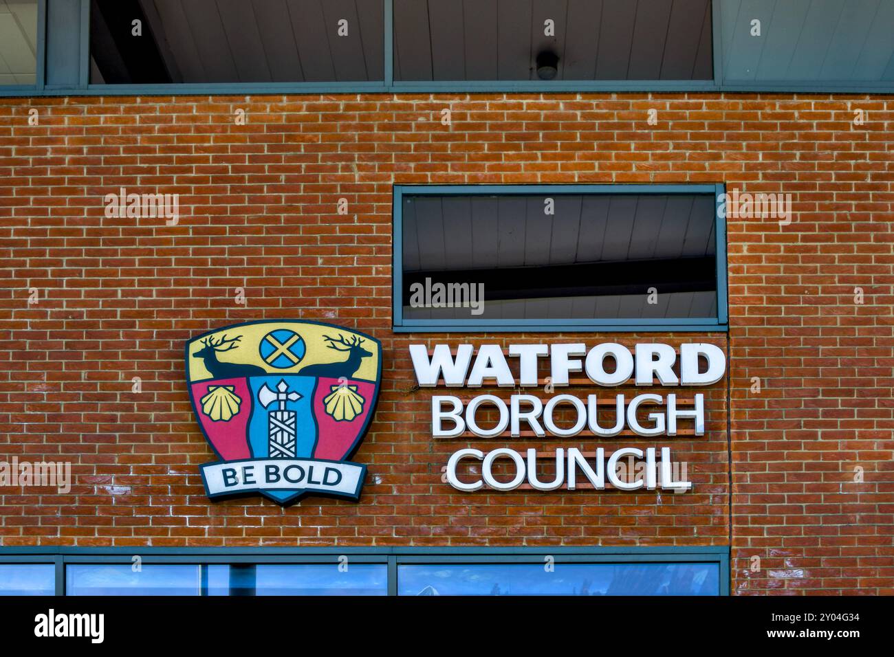 Watford Borough Council Sign on the Outside Of Swimming Pool Building ...