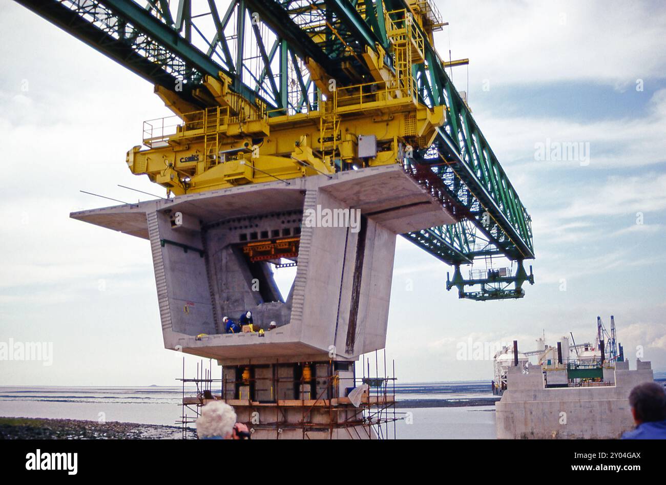 Viaduct gantry seating ontop of a viaduct section Stock Photo - Alamy