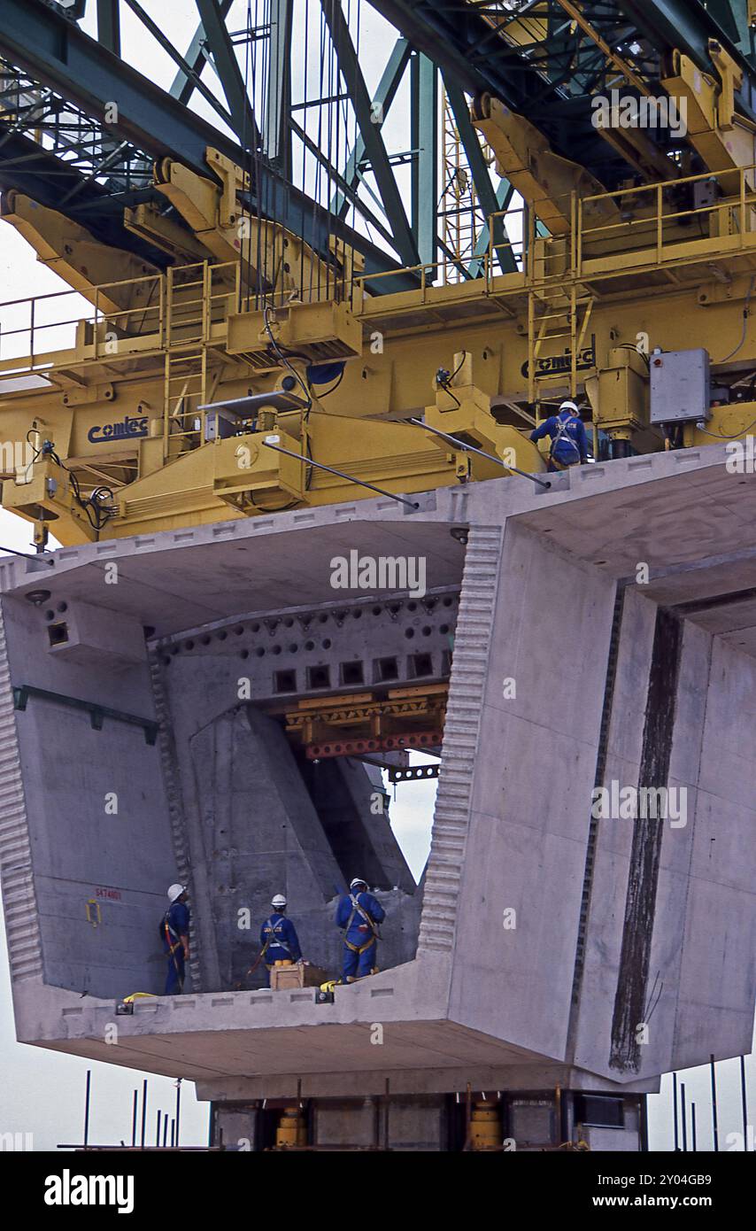 Viaduct gantry seating ontop of a viaduct section Stock Photo - Alamy