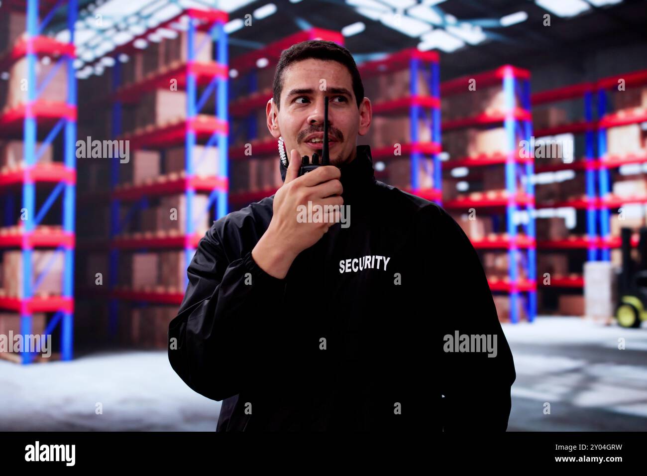 Security Guard Officer In Logistic Business Distribution Warehouse ...