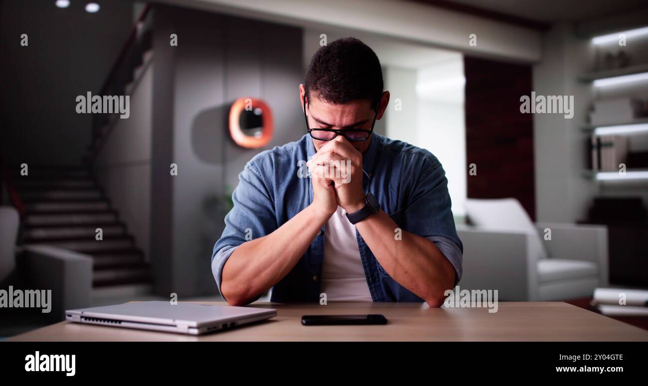 African American Praying Man. Christian Prayer Seeking God Stock Photo ...