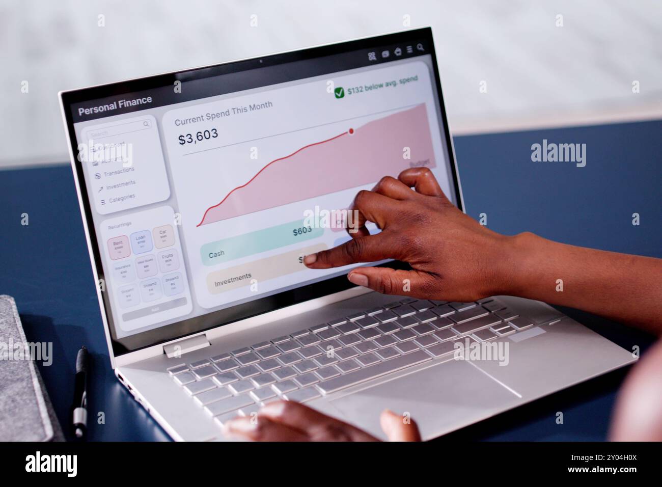 Computer App For Money, Budget And Expense Tracking Stock Photo - Alamy