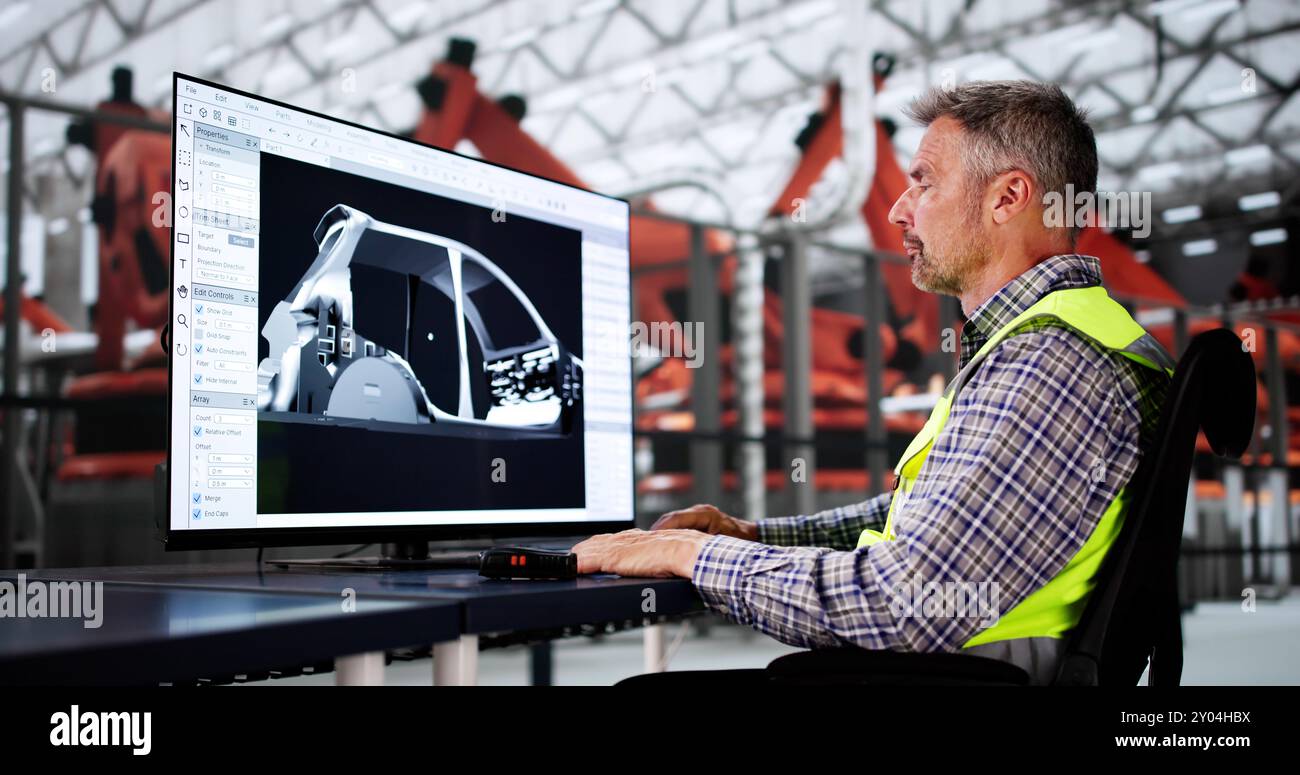 Car Factory Automotive Computer 3D CAD Software Stock Photo - Alamy