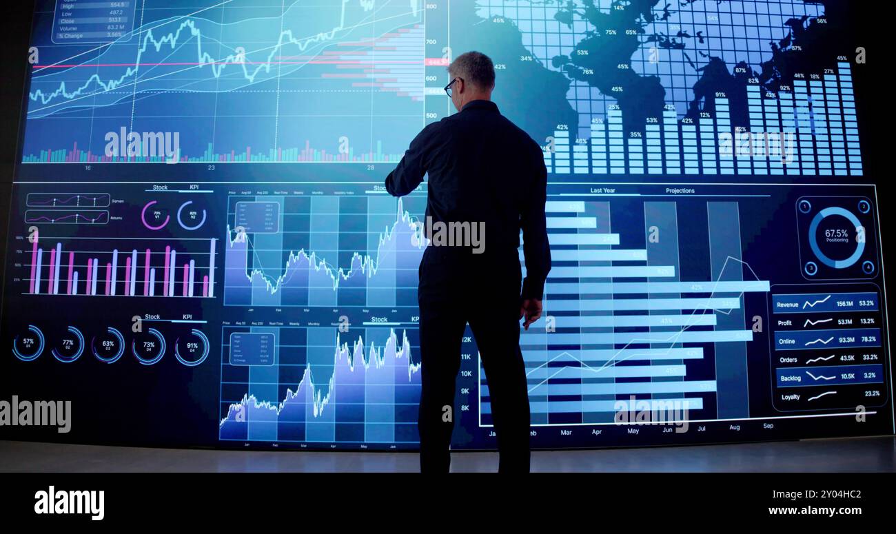 Big Data Artificial Intelligence Dashboard. KPI Software Technology ...