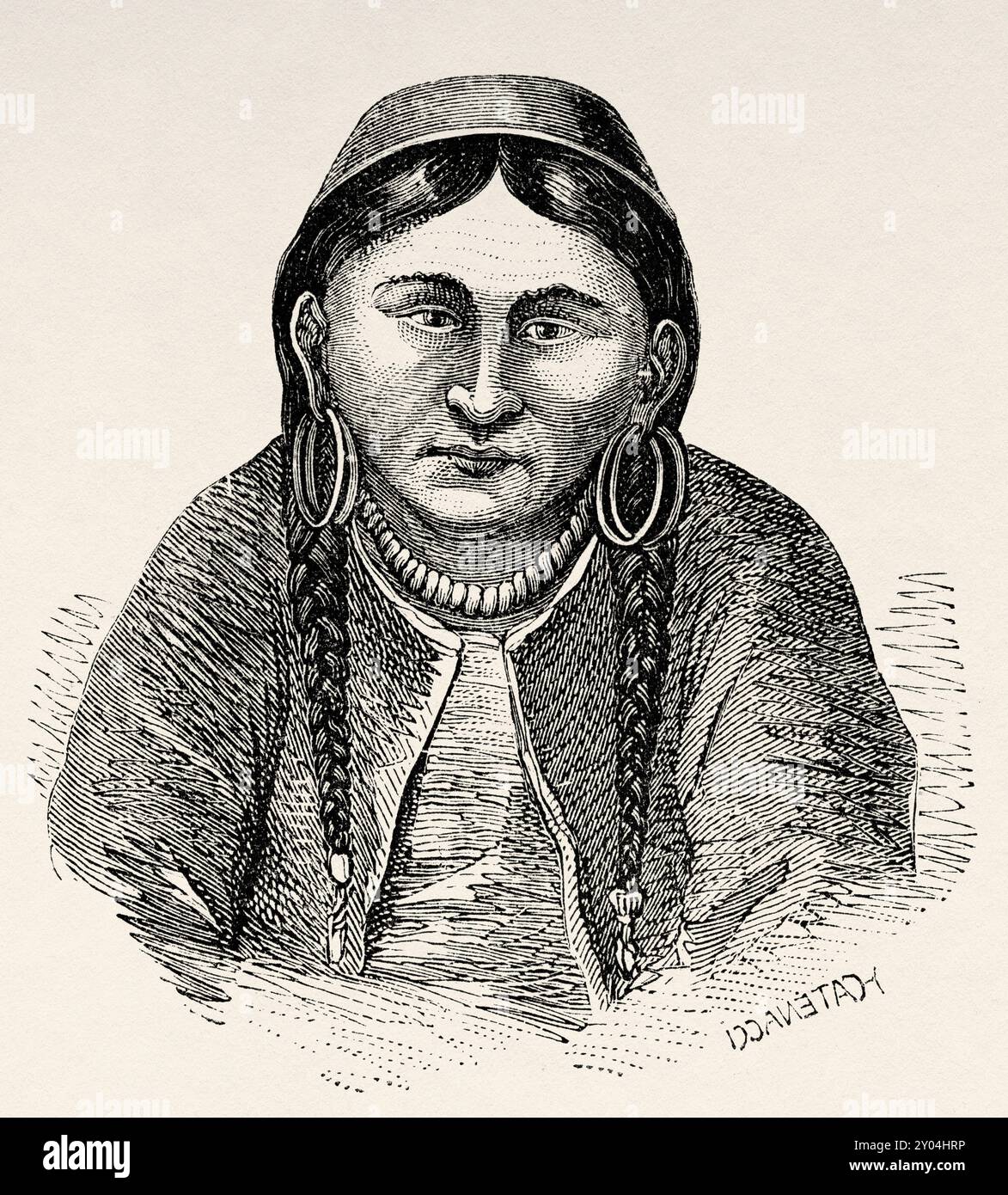 Siberian Types of Eastern Asia, drawing by Catenacci. Le Tour du Monde ...