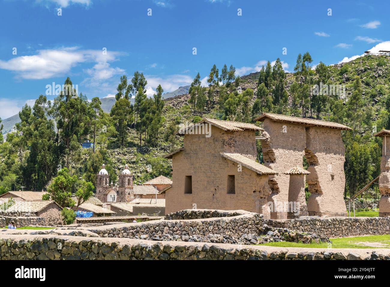 Raqchi, an Inca archaeological site in Cusco Region Peru Stock Photo ...