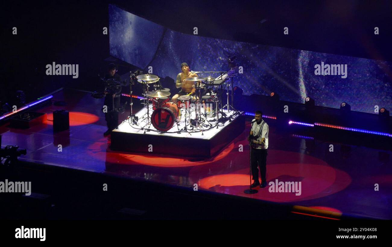 Inglewood, California, USA 28th August 2024 Josh Dunn and Tyler Joseph ...