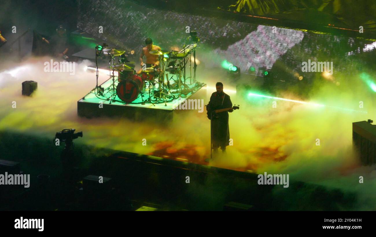 Inglewood, California, USA 28th August 2024 Josh Dunn and Tyler Joseph ...