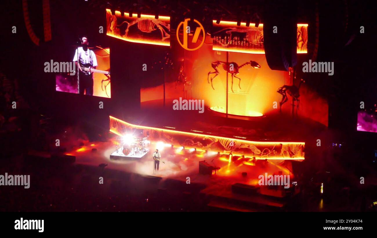 Inglewood, California, USA 28th August 2024 Josh Dunn and Tyler Joseph ...