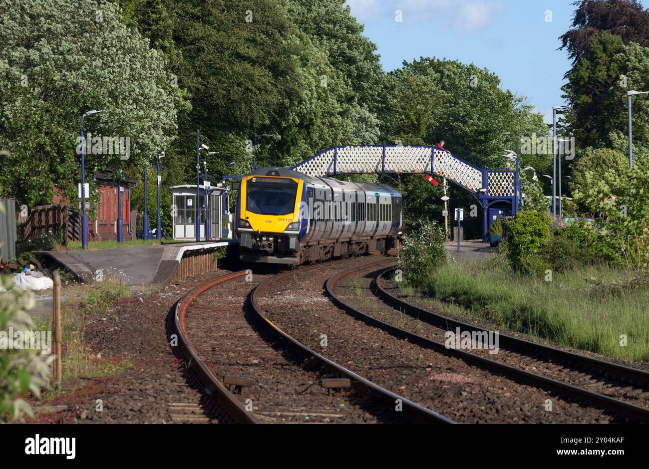 Northern Rail class 195 train 195109 calling at Arnside station on the ...