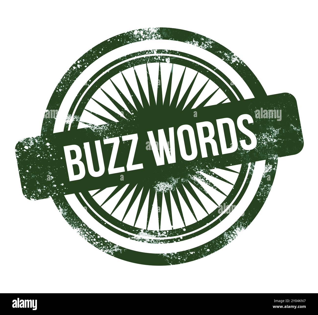 Buzz words, green grunge stamp Stock Photo - Alamy
