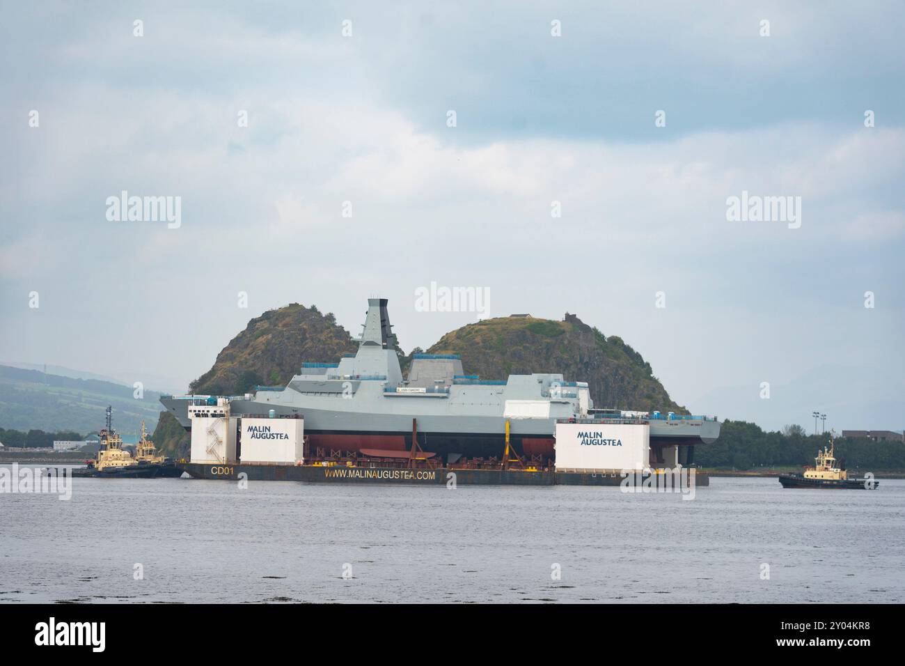 Glasgow, Scotland, UK. 30th August 2024. HMS Cardiff Type 26 frigate ...