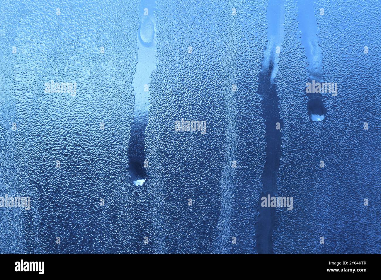 Frozen water drops on window glass closeup texture Stock Photo - Alamy