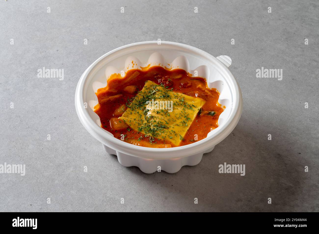 Fish cake soup, tteokbokki, spicy potato pancake, red pepper fries ...