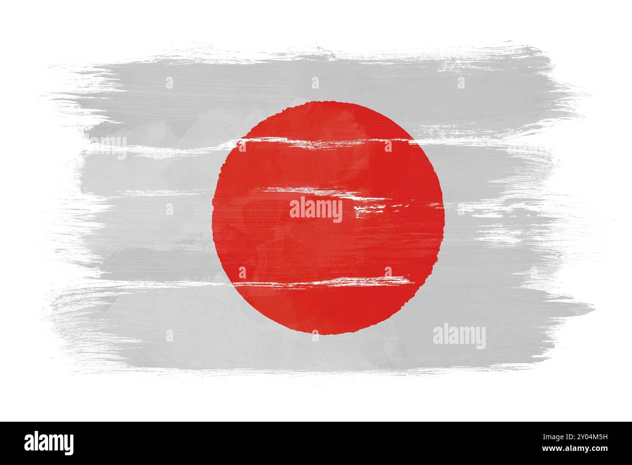 The Japan flag painted on white paper with watercolor Stock Photo - Alamy