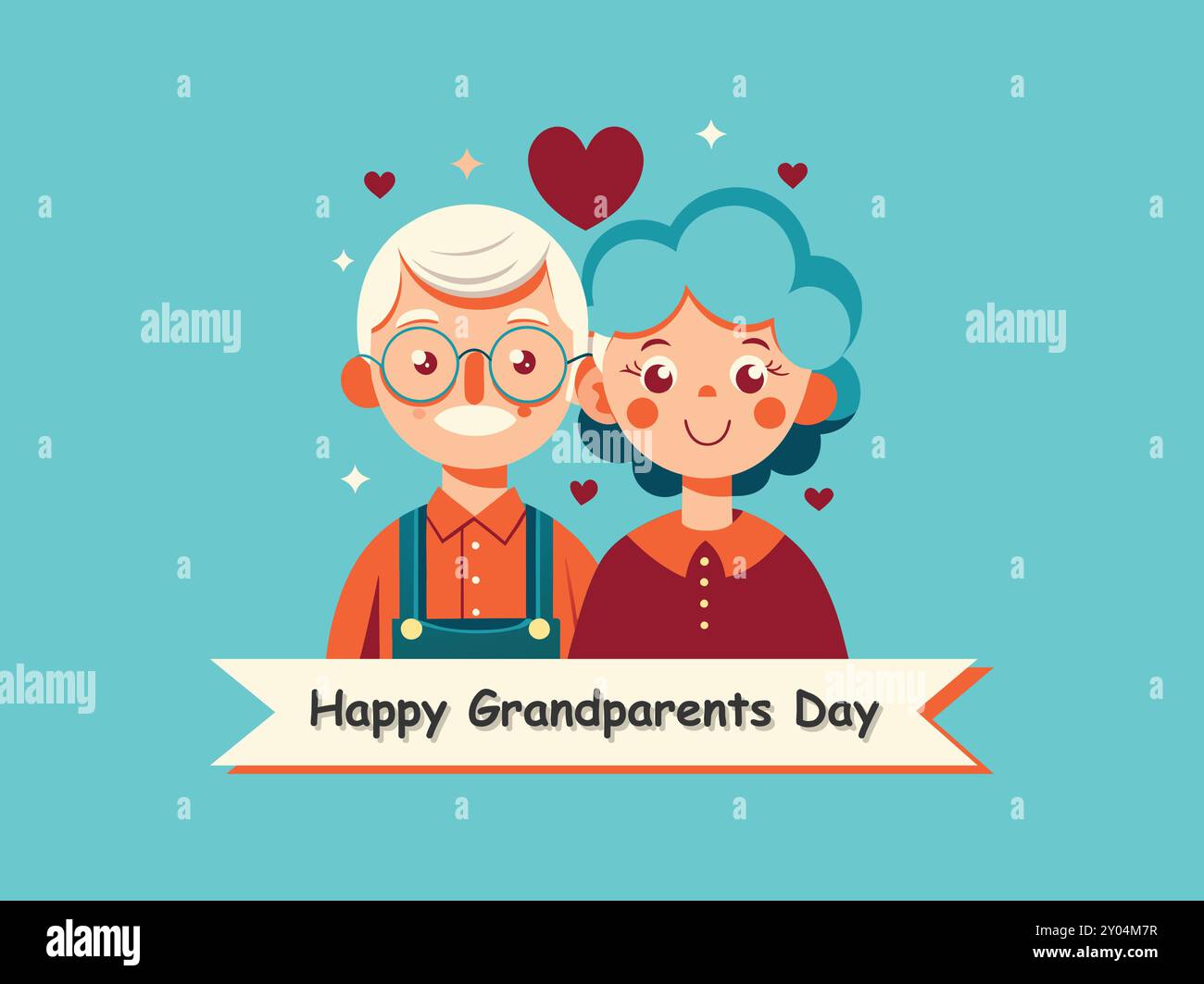 Happy Grandparents Day Cute Vector Stock Vector Image & Art - Alamy