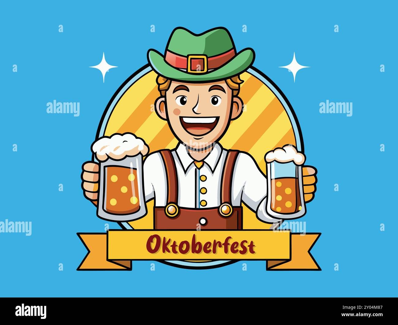 Cartoon Cute Munich Oktoberfest Vector Stock Vector Image & Art - Alamy