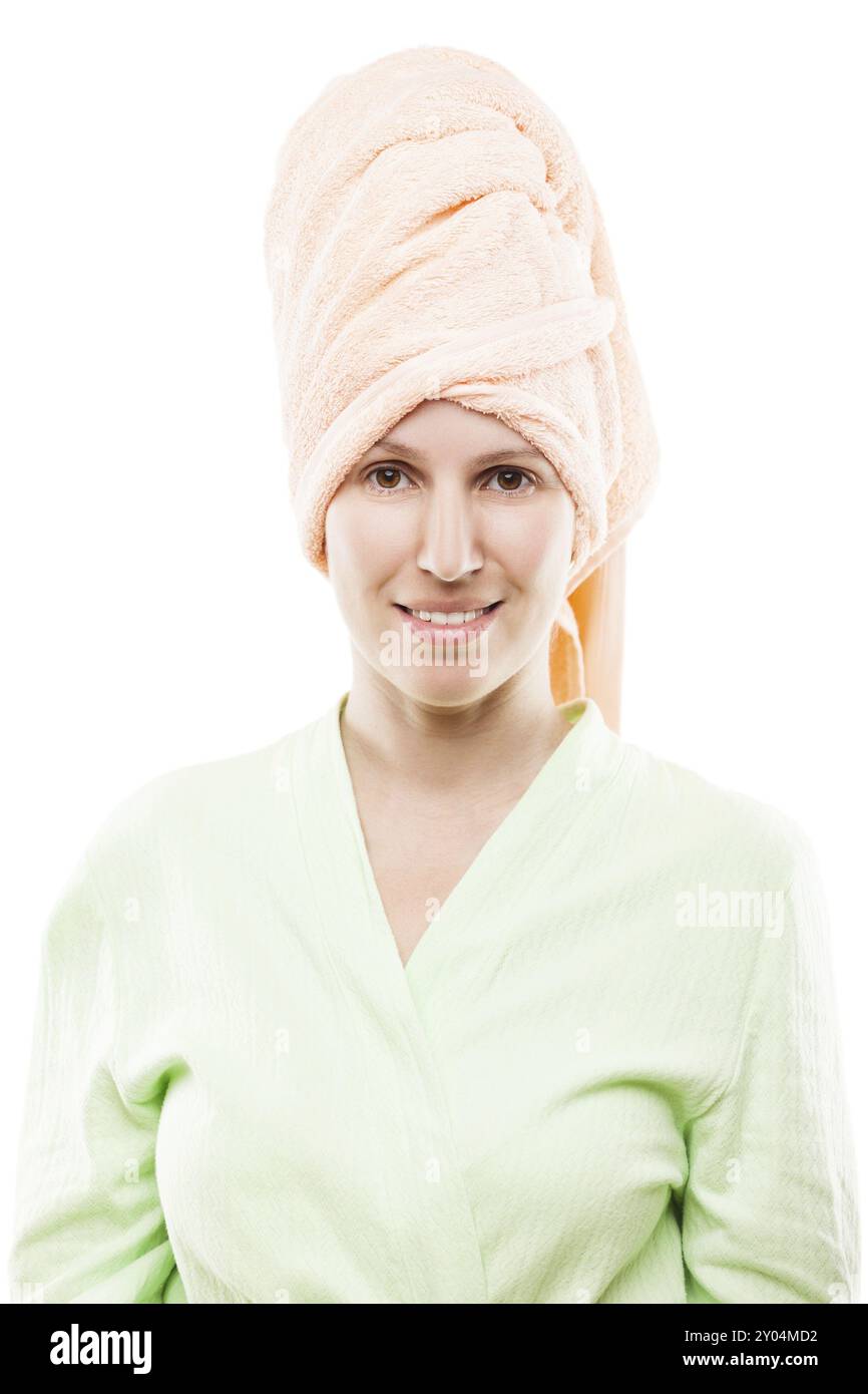 Body treatment and healthy lifestyle, beauty young smiling woman in ...