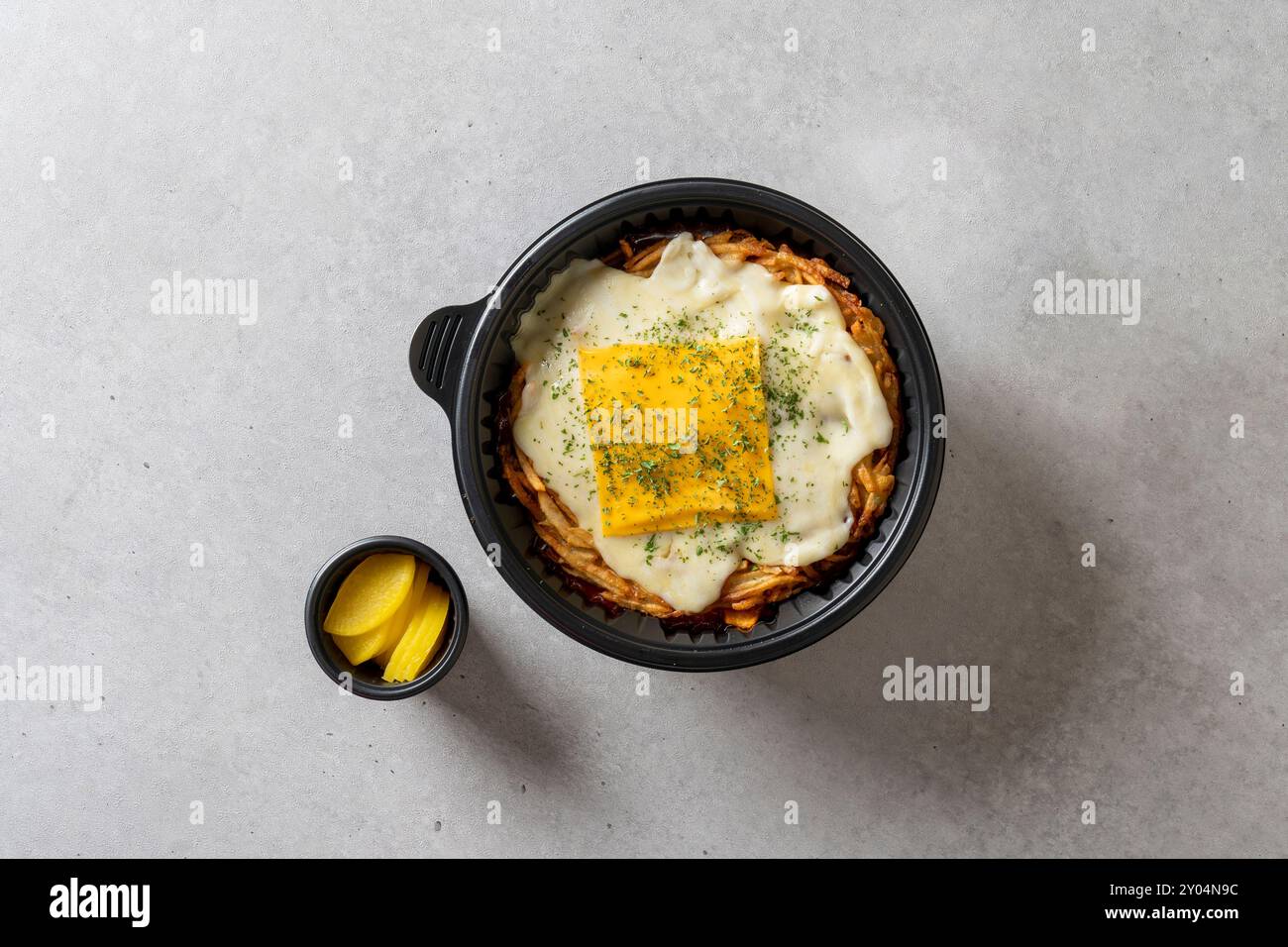 Fish cake soup, tteokbokki, spicy potato pancake, red pepper fries ...