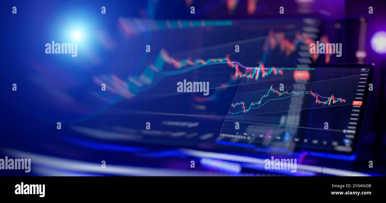 Economy trends background for business idea and all art work design ...