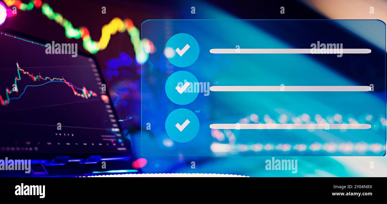 Background of economic trends for business ideas and trading on stock ...