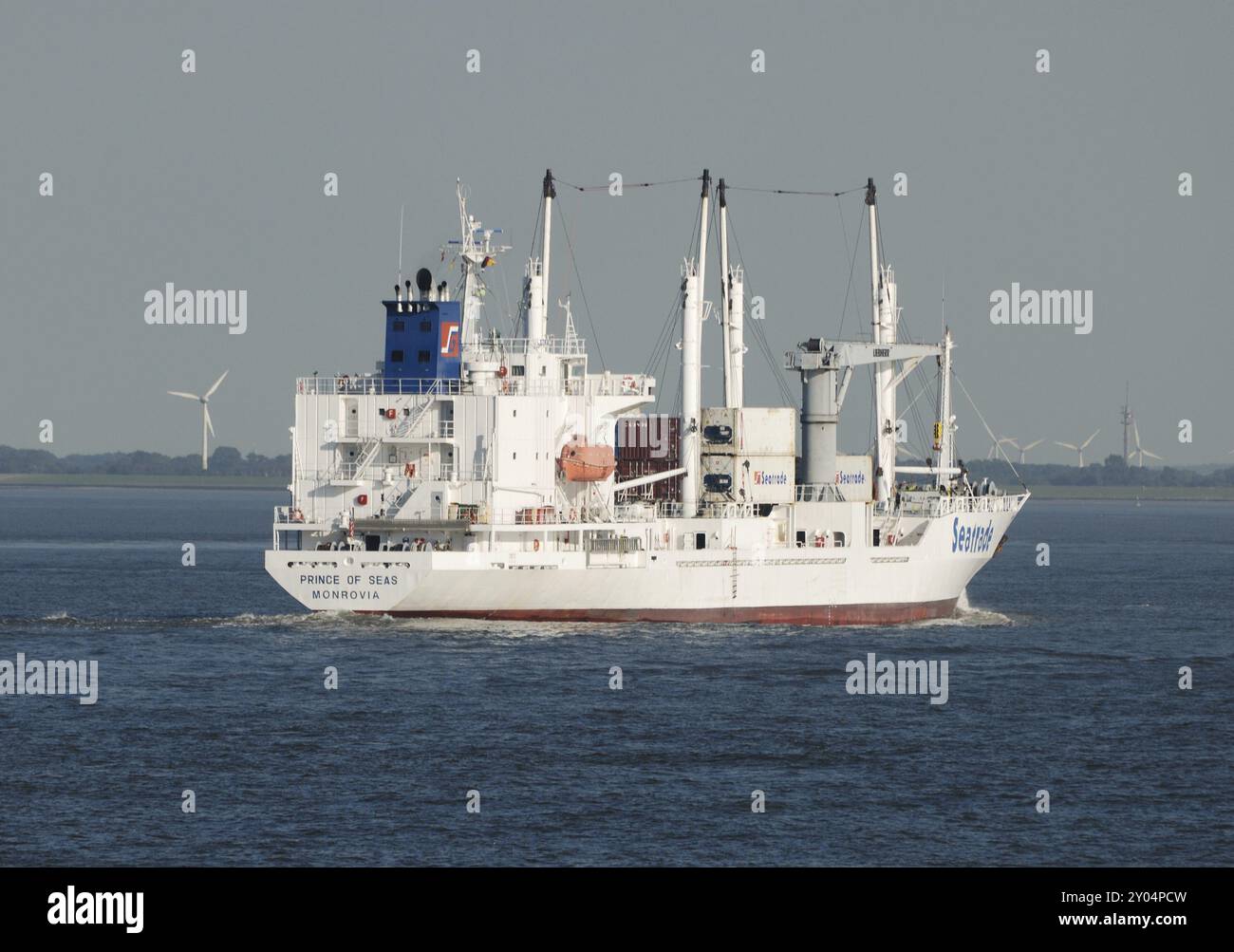 Reefer vessel Prince of Seas in port on 30.08.2008 off Cuxhaven IMO ...