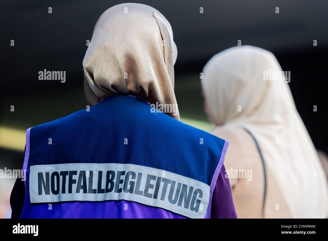 Solingen, Germany. 01st Sep, 2024. A mourner stands in front of the ...