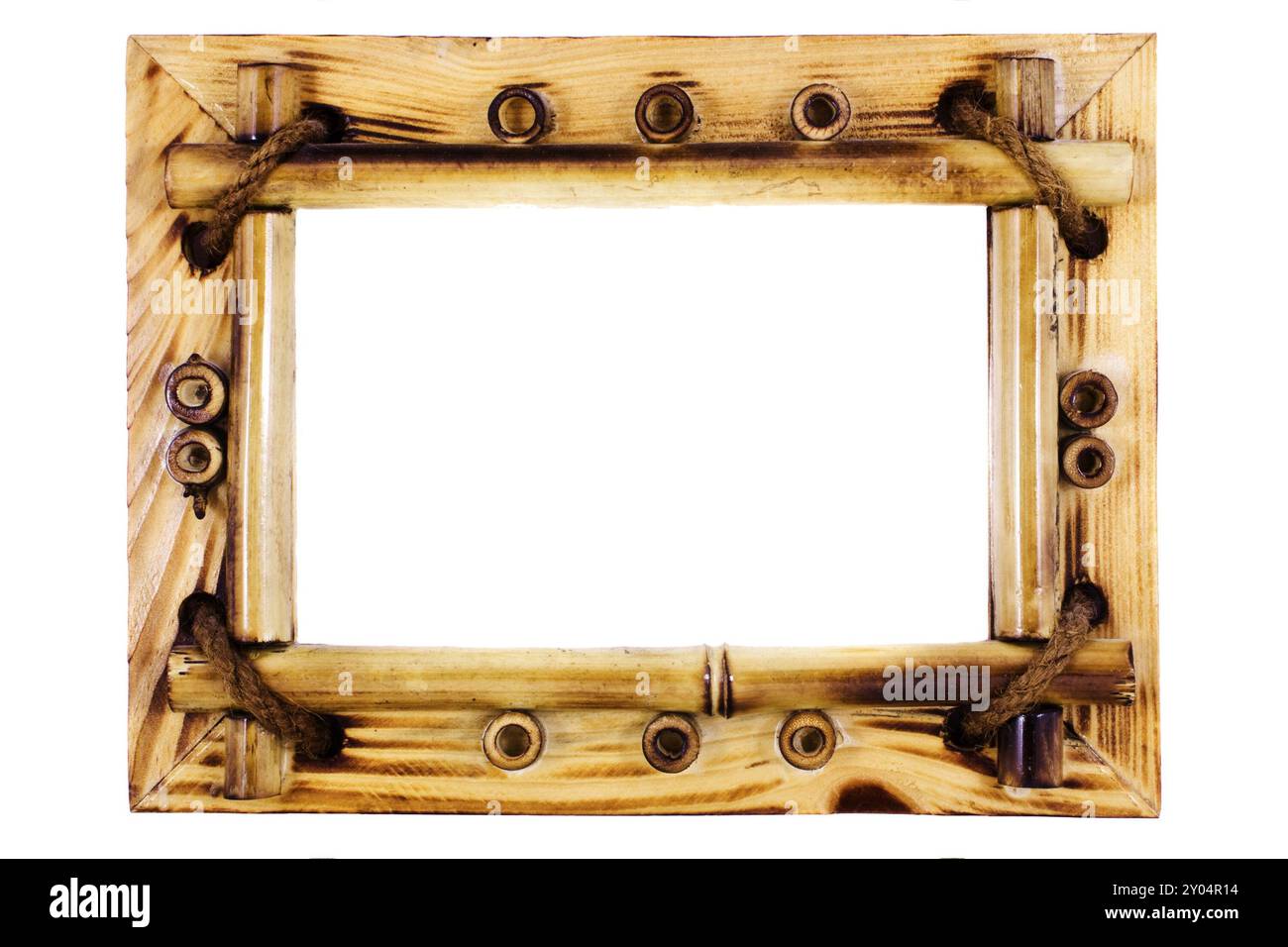 Beatiful vintage bamboo frame Stock Photo - Alamy