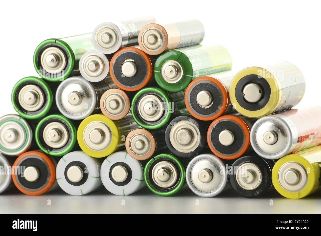 Composition with alkaline batteries Stock Photo - Alamy