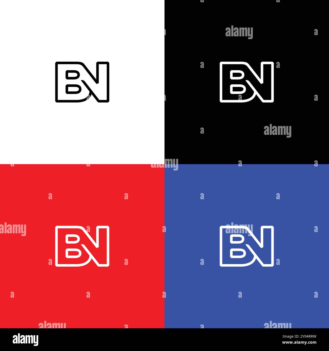 B N Monogram mark logo design Stock Vector Image & Art - Alamy