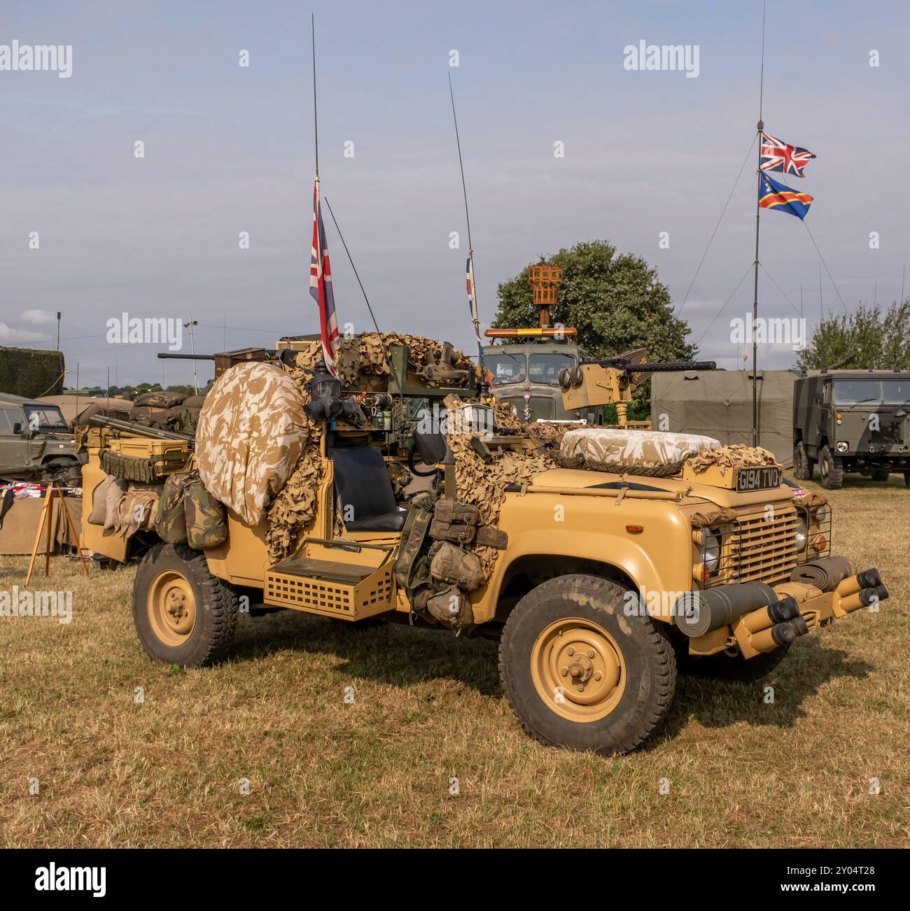 Military jeep and off road vehicle used in desert warfare on display at ...