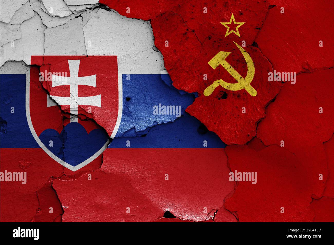 Flags of Slovakia and Soviet Union Stock Photo - Alamy