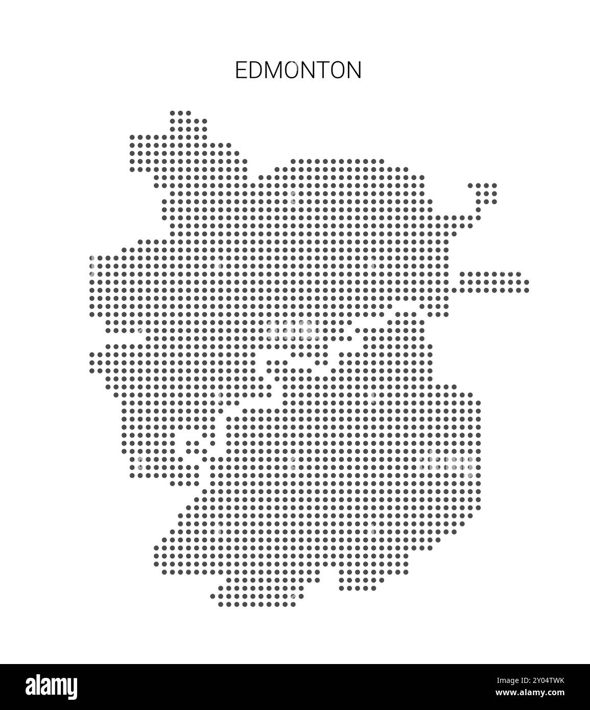 Edmonton stylized dotted map. Canada Alberta creative map for ...