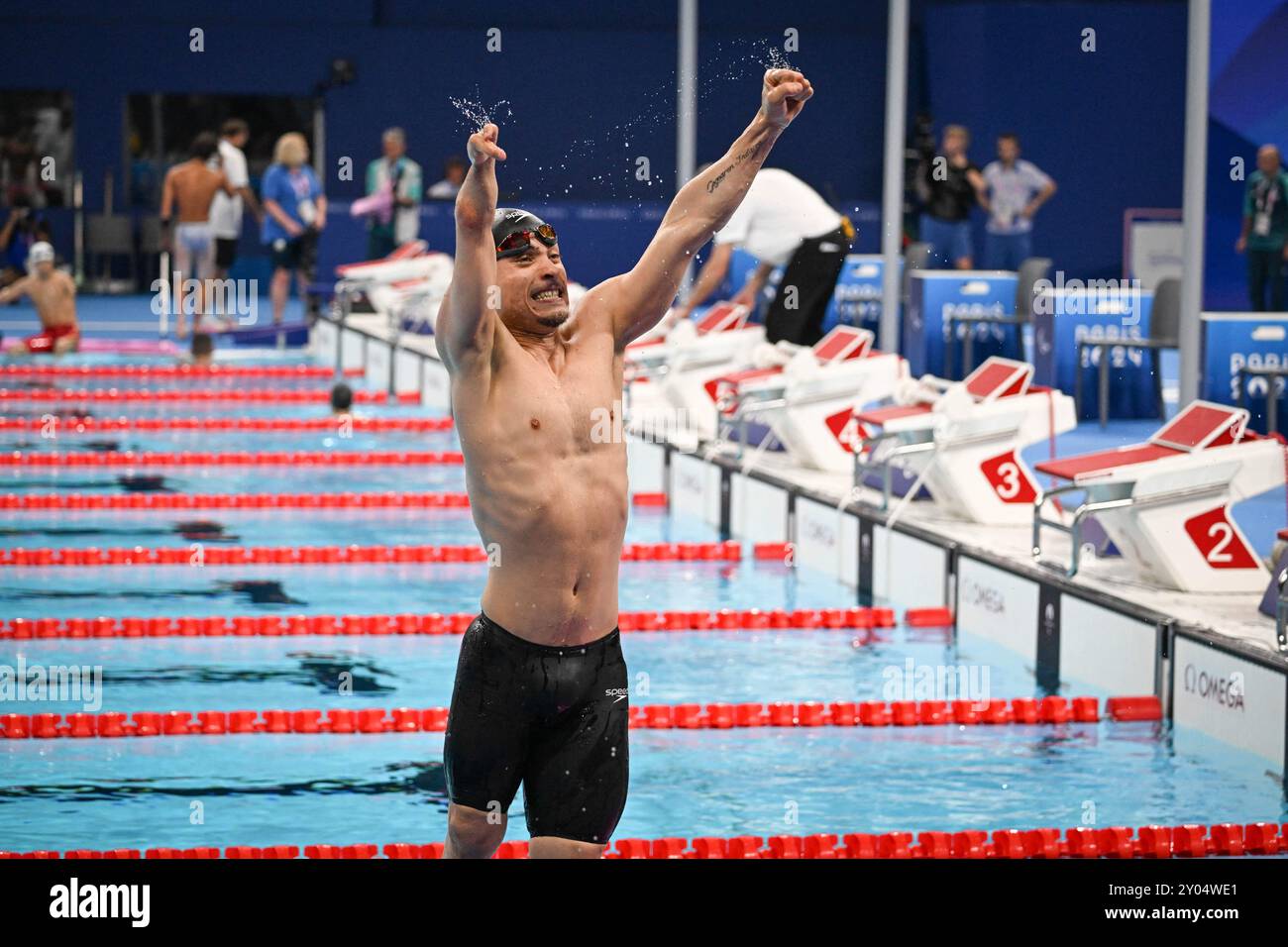 Paris, France. 31st Aug, 2024. Inigo Llopis Sanz during the 100m ...