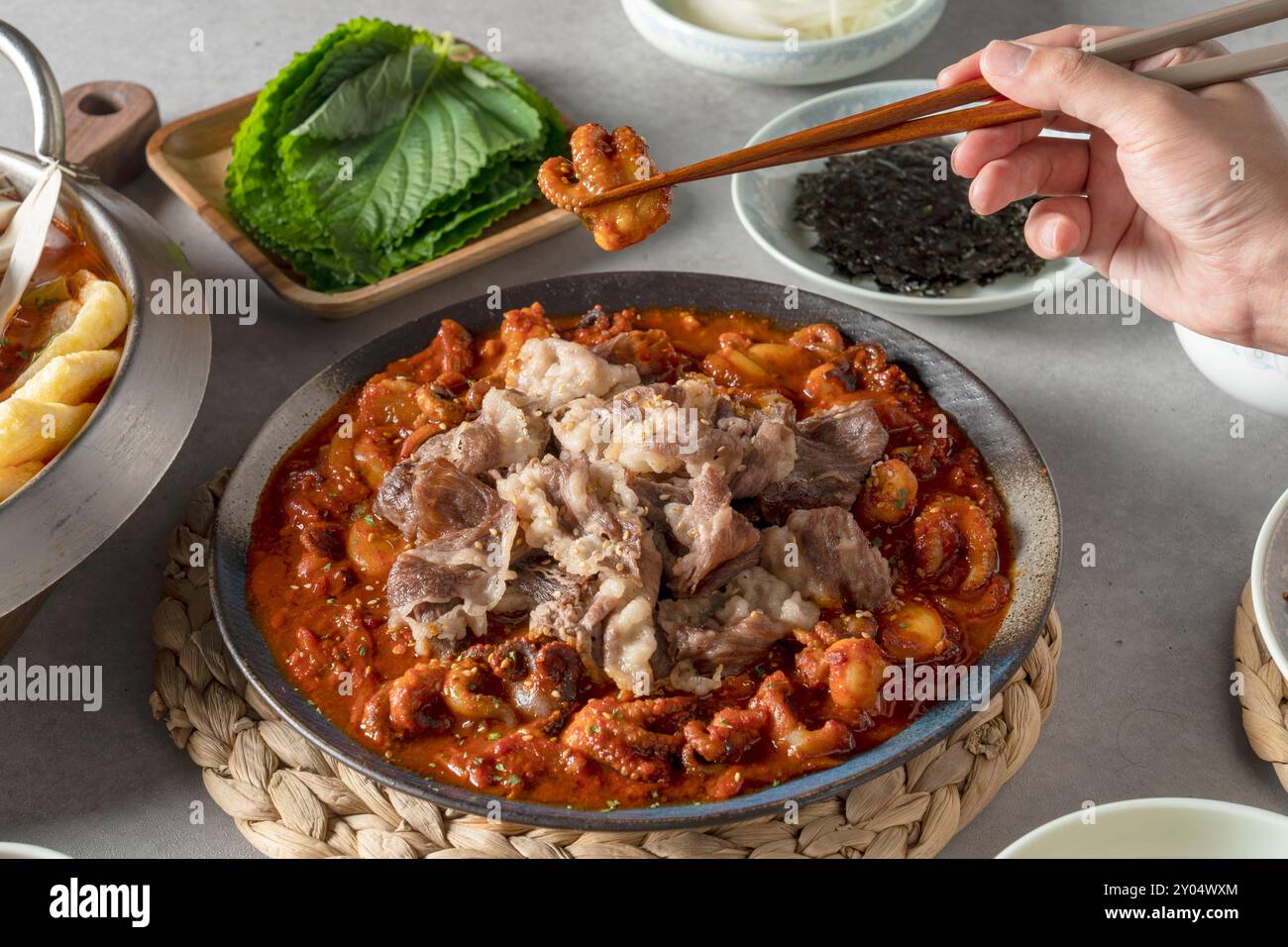 Korean, webfoot octopus, stir-fried, spicy, back ribs, steamed, bulgogi ...