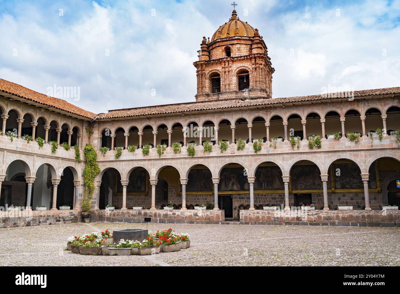 View of Koricancha the most important temple in the Inca Empire ...