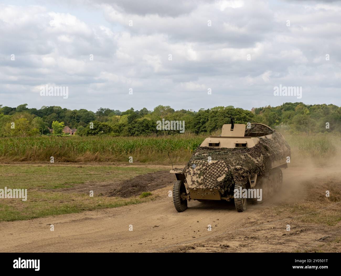 Armoured off road tank and vehicle used on military operations driving ...