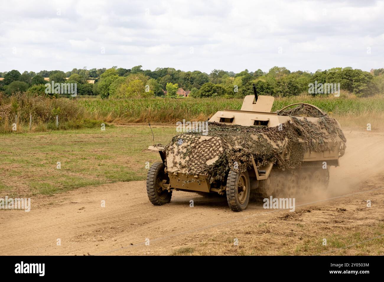 Armoured off road tank and vehicle used on military operations driving ...