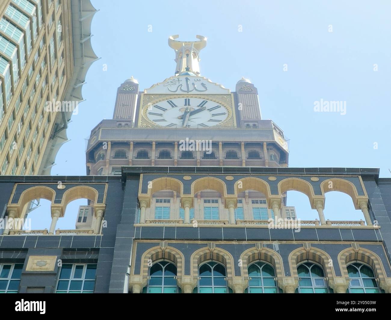 Mecca, Saudi Arabia, June 4 2024: The Clock Towers near Kaaba, a ...
