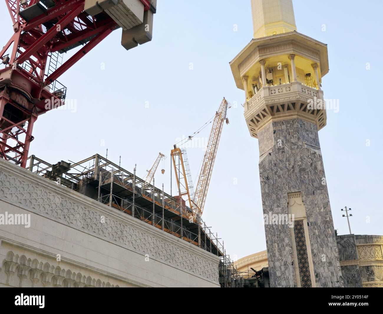 Mecca, Saudi Arabia, June 4 2024: Minarets of Al Masjid Al Haram mosque ...