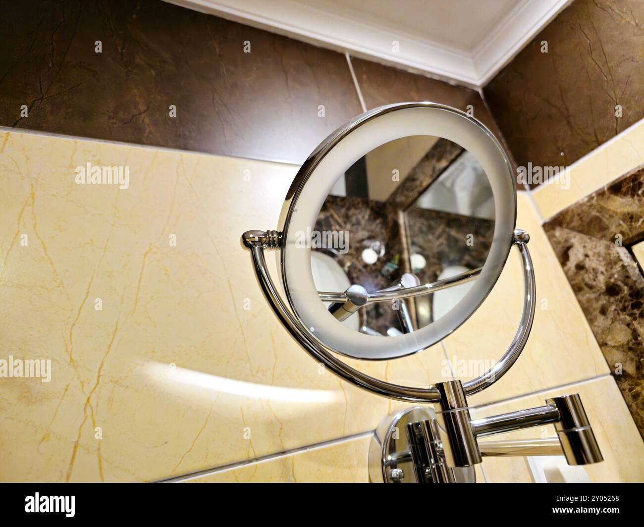 Shaving, makeup concave round mirror wall mounted with led light, an ...