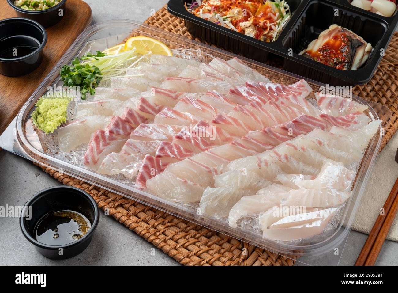 Japanese, sea eel, sea bass, sashimi, sea bream, yellowtail, red pepper ...